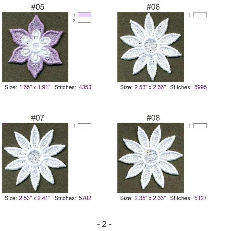 3D FSL Flowers Machine Embroidery Design Free Standing Lace - Etsy