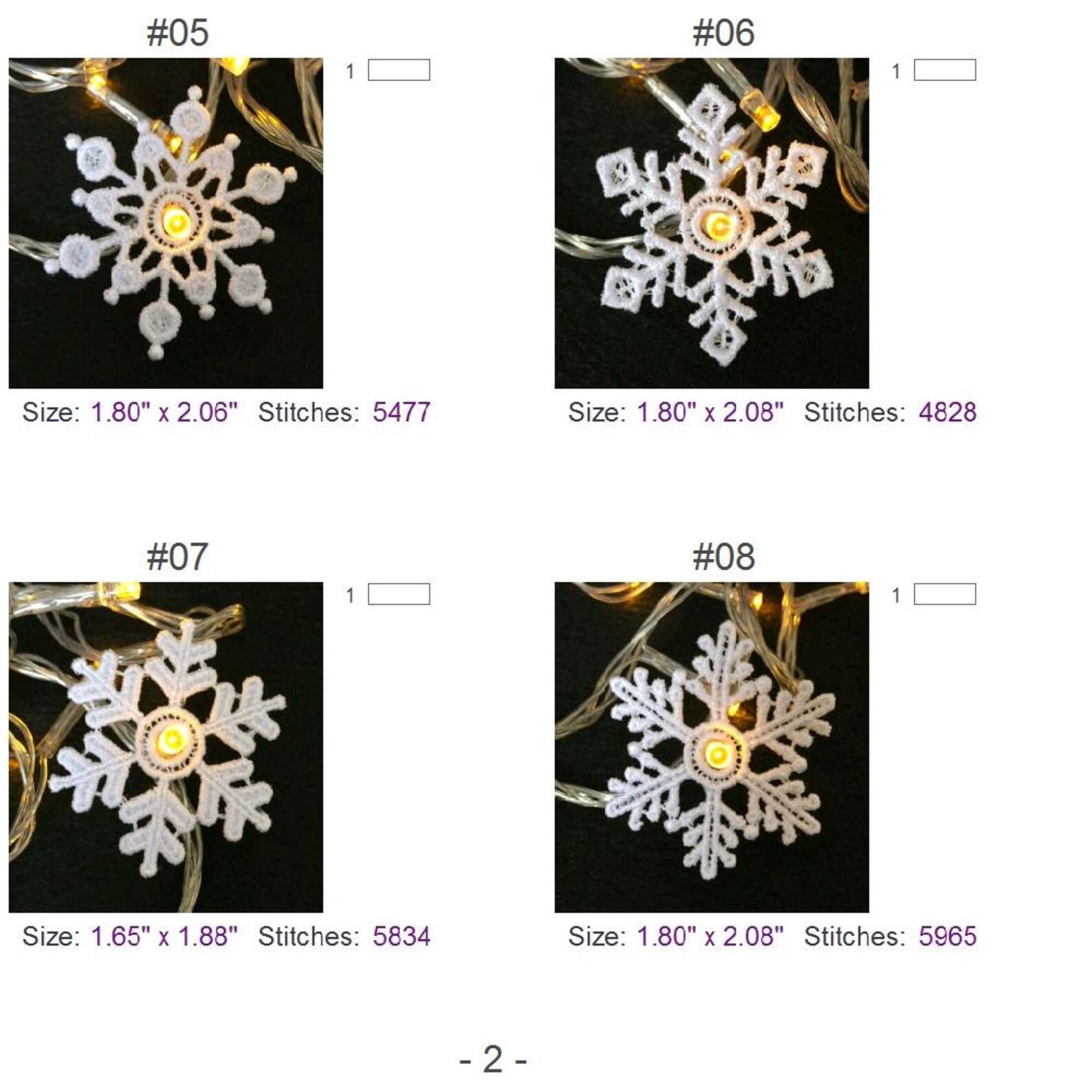 FSL Mini Snowflake Lights Free Standing Lace Christmas Ornament Machine ...