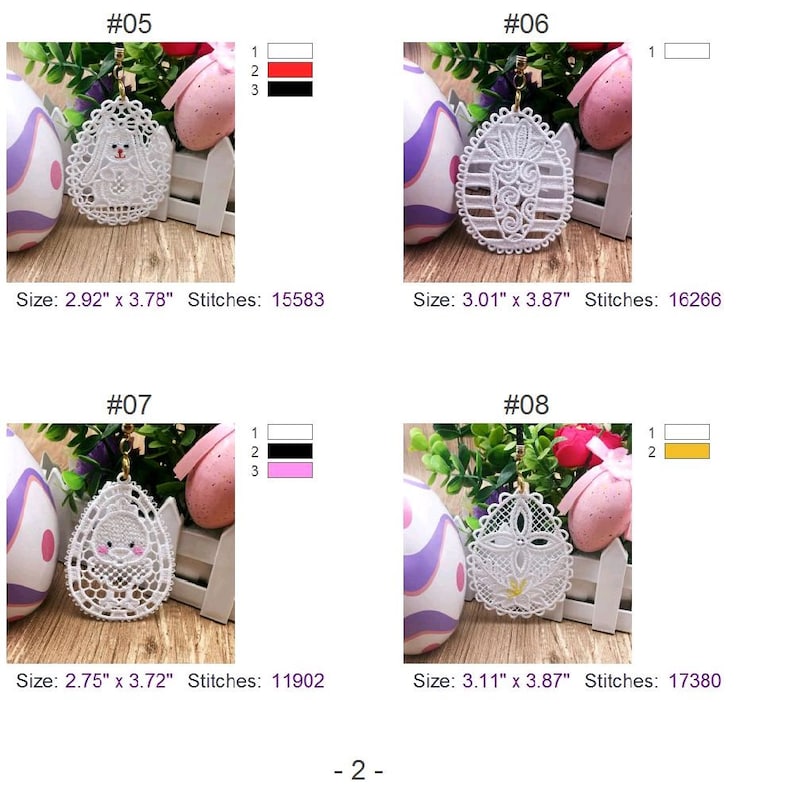 FSL Easter Eggs Free Standing Lace Machine Embroidery Designs - Etsy