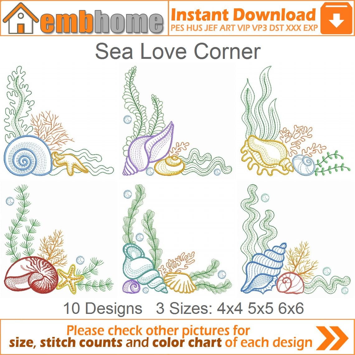Seashell Corner Border