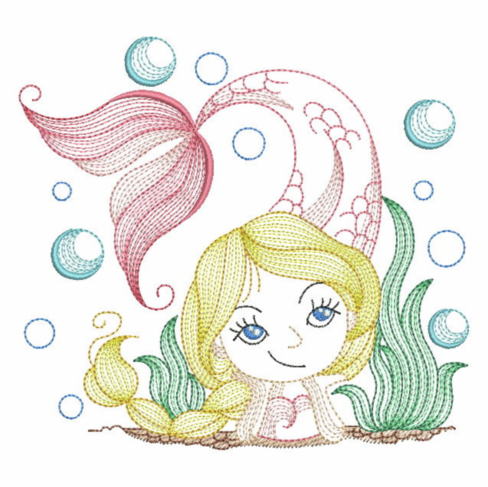 Vintage Little Mermaids Machine Embroidery Designs Pack - Etsy Australia