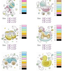 Doodle Baby Machine Embroidery Designs Instant Download 4x4 | Etsy