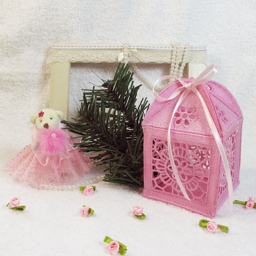 3D FSL Gift Box Free Standing Lace Flower Machine Embroidery - Etsy
