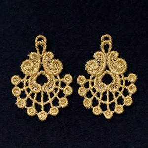 FSL Golden Earrings Free Standing Lace Machine Embroidery Designs ...