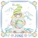 Months of the Year Gnome Embroidery Designs Instant Download 5x5 6x6 ...