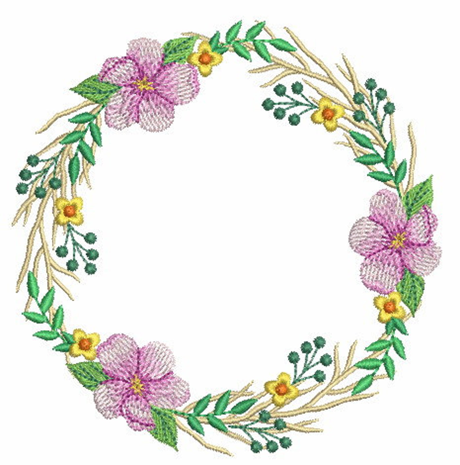 Floral Wreaths Machine Embroidery Designs Instant Download 4x4 - Etsy