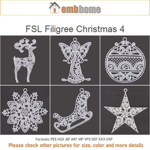 FSL Mini Christmas Ornament Free Standing Lace Machine - Etsy