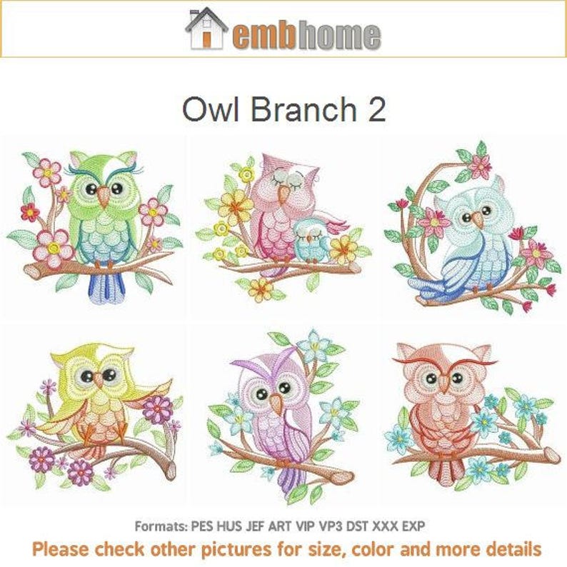Owl Machine Embroidery Designs