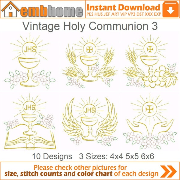 First Communion Embroidery - Etsy