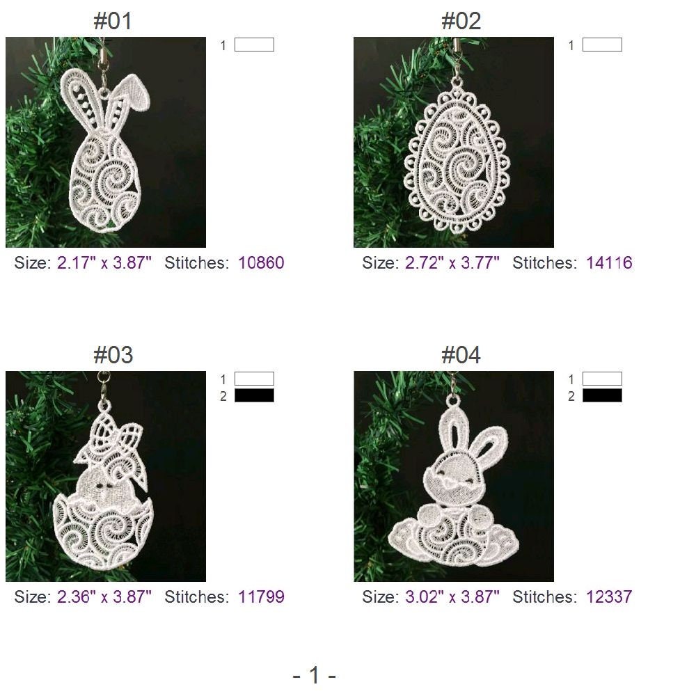 FSL Easter Fun Free Standing Lace Machine Embroidery Designs Instant ...