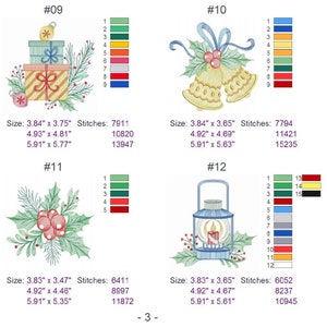Rippled Christmas Machine Embroidery Designs Instant Download 4x4 5x5 ...