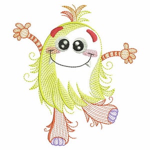 Funny Monsters Machine Embroidery Designs Instant Download 4x4 5x5 6x6 ...