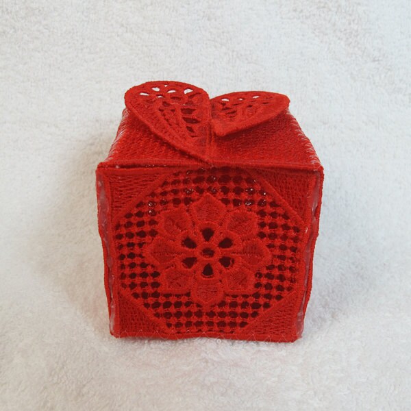 3D FSL Cross Gift Box Free Standing Lace Heart Valentine - Etsy