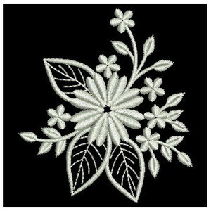 White Work Daisies Flower Floral Daisy Machine Embroidery Designs ...