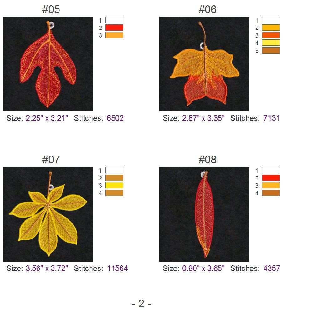 FSL Leaves Autumn - Free Standing Lace Machine Embroidery Designs ...
