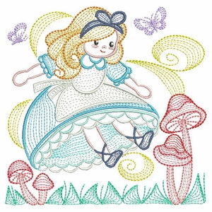 Alice in Wonderland Machine Embroidery Designs Pack Instant Download ...