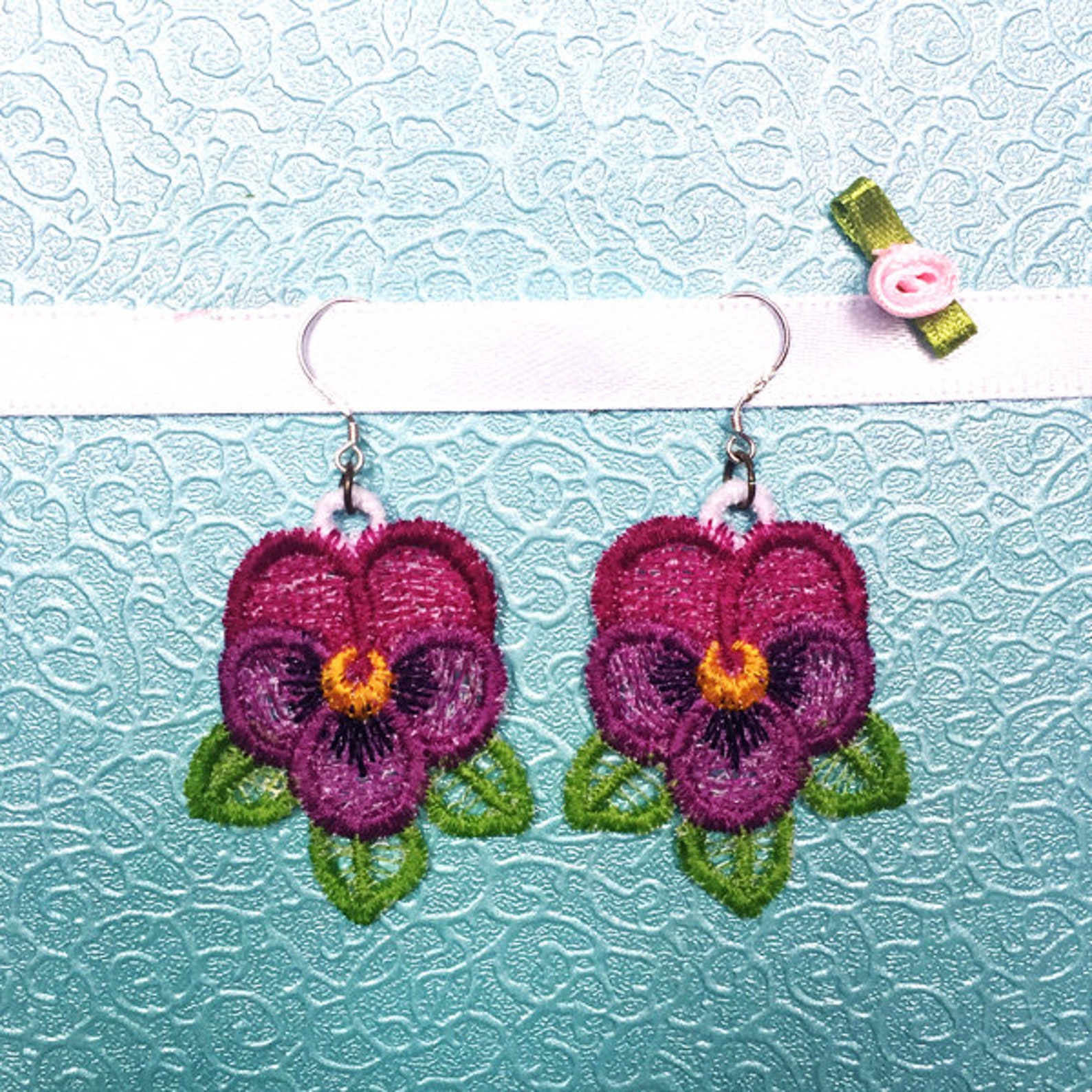 FSL Flower Earrings Free Standing Lace Machine Embroidery Designs ...