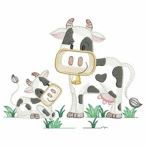 On the Farm Machine Embroidery Designs Pack Instant Download 5x5 6x6 ...