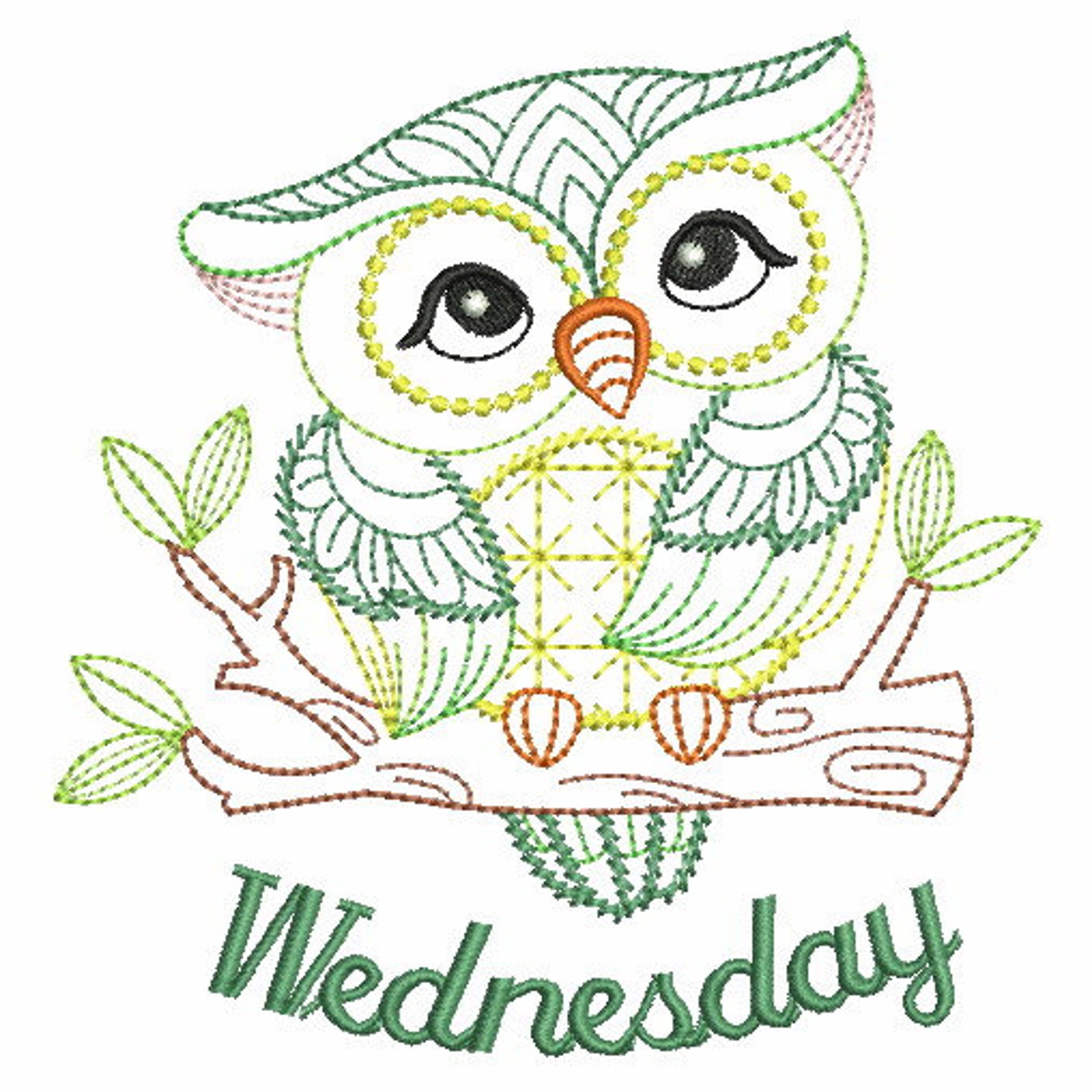 Days of the Week Owls Machine Embroidery Designs Pack Instant Download ...