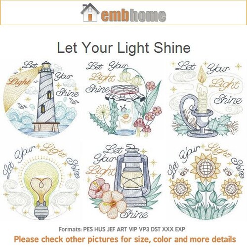 Lighthouses Machine Embroidery Designs Pack Instant Download - Etsy