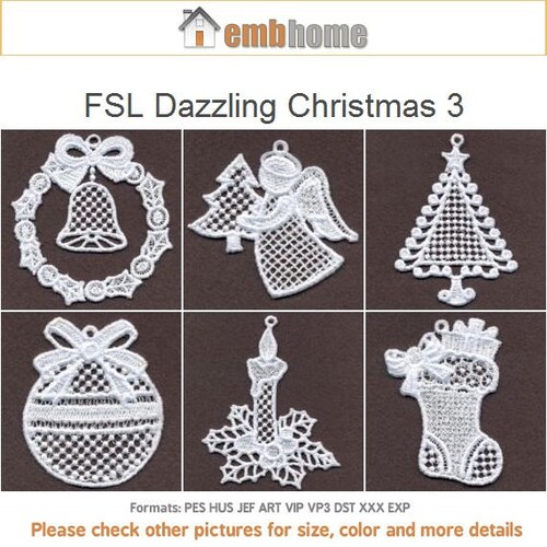 FSL Mini Christmas Ornament Free Standing Lace Machine - Etsy