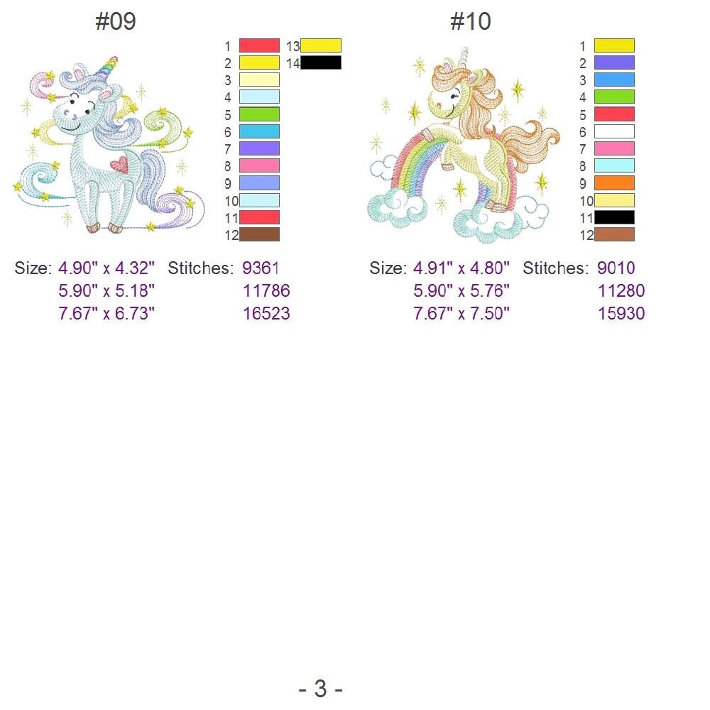 Unicorn Machine Embroidery Designs Pack Instant Download 5x5 - Etsy