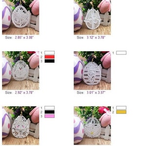 FSL Easter Eggs Free Standing Lace Machine Embroidery Designs | Etsy