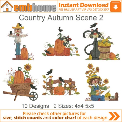 Country Farmhouse Machine Embroidery Designs Instant Download - Etsy