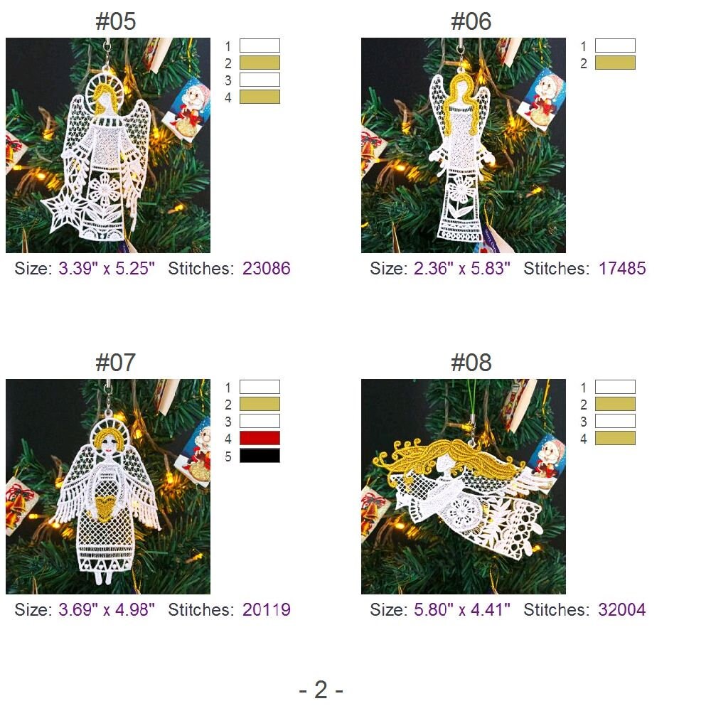 FSL Golden Angels Free Standing Lace Christmas Machine - Etsy