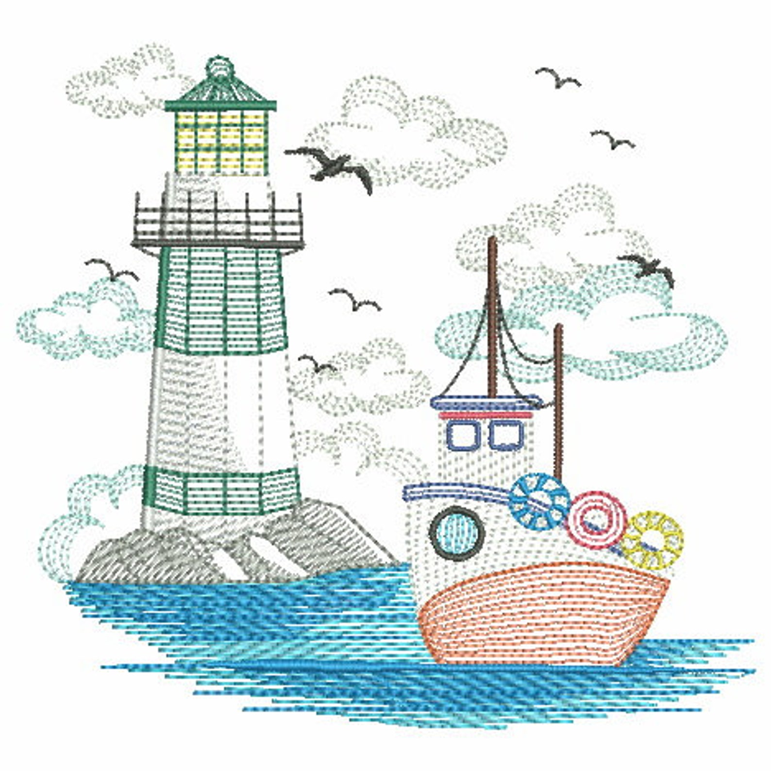 Maritime Machine Embroidery Designs Pack Instant Download 5x5 6x6 8x8 ...