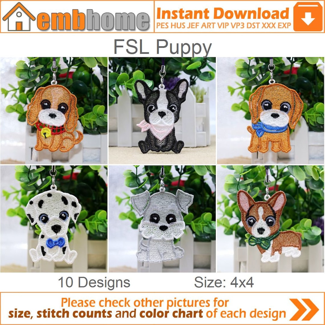 FSL Puppy Free Standing Lace Holiday Hanger Machine Embroidery Designs Instant Download 4x4 Hoop ...