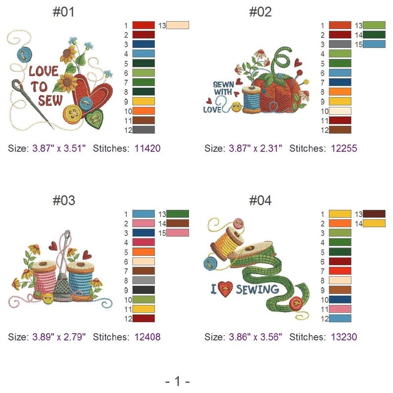 Sewing Fun Machine Embroidery Designs Pack Instant Download - Etsy