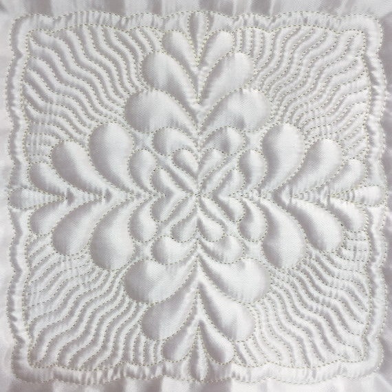 Trapunto Feather Quilt Machine Embroidery Designs Pack Instant Download ...