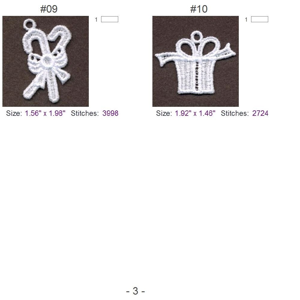 FSL Mini Christmas Ornament Free Standing Lace Machine - Etsy