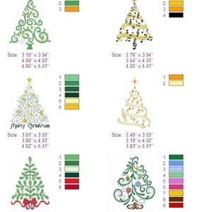 Christmas Trees Machine Embroidery Designs Instant Download - Etsy