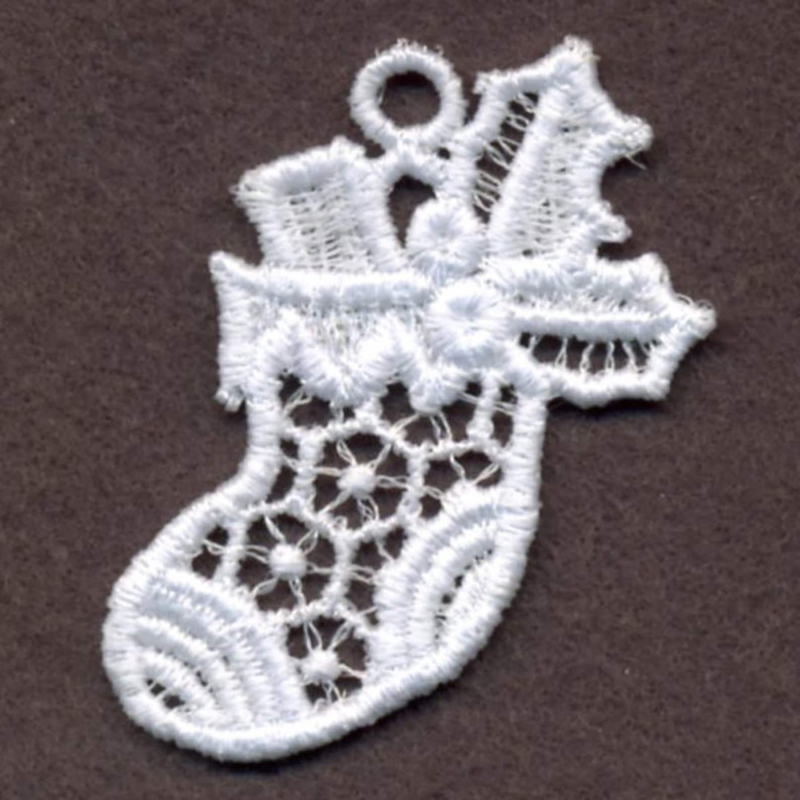 FSL Mini Christmas Ornament Free Standing Lace Machine Embroidery ...