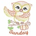 Days of the Week Owls Machine Embroidery Designs Pack Instant Download ...