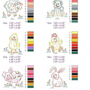 On the Farm Machine Embroidery Designs Pack Instant Download - Etsy