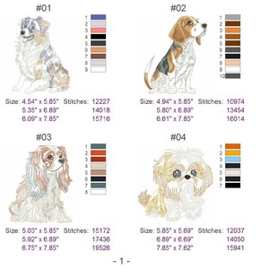 Classy Dogs Machine Embroidery Designs Instant Download 6x6 7x7 8x8 ...