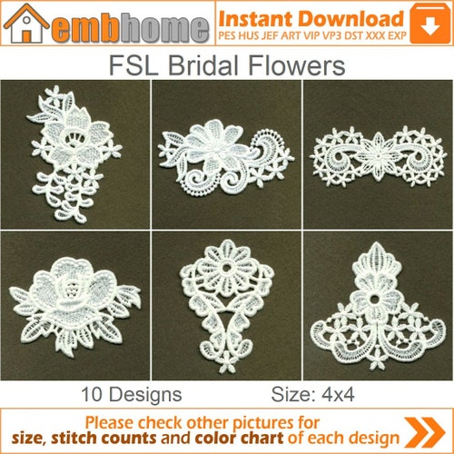 FSL Necklines Free Standing Lace Machine Embroidery Designs - Etsy