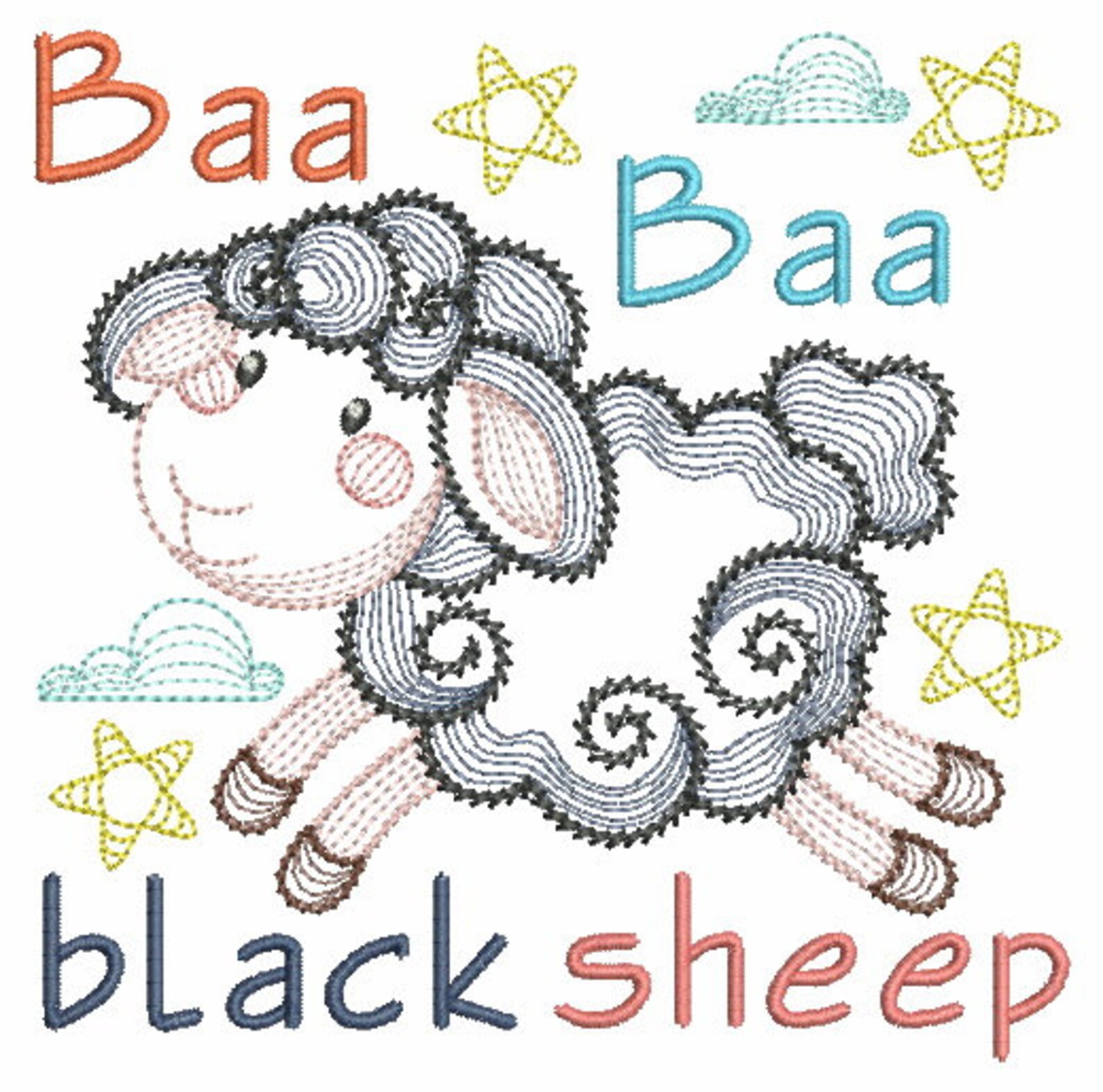 Nursery Rhymes Machine Embroidery Designs Instant Download 4x4 5x5 6x6 ...