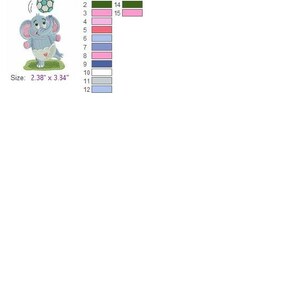 Baby Elephant Cute Animals Quilt Machine Embroidery Designs Instant ...