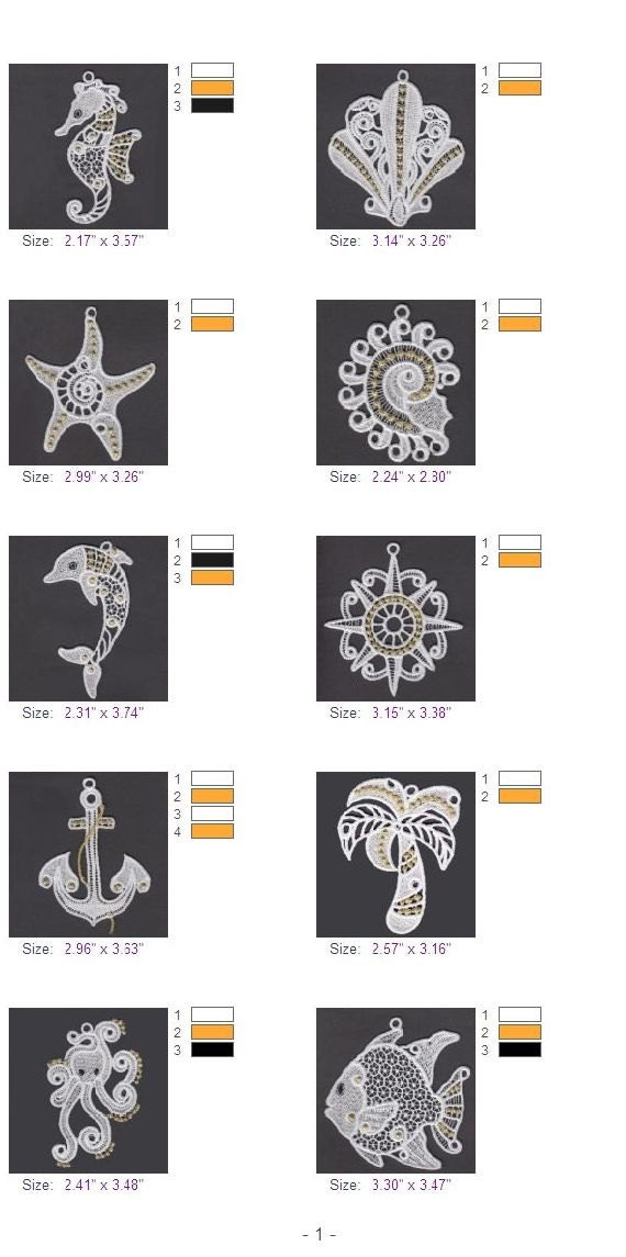 FSL Summer Fun Free Standing Lace Machine Embroidery Designs - Etsy