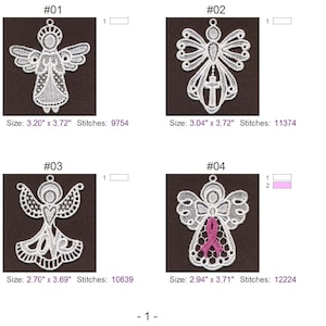 FSL Fancy Angels Free Standing Lace Machine Embroidery Designs Instant ...