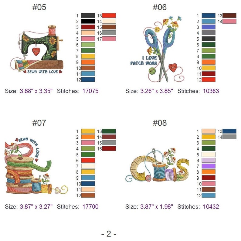 Sewing Fun Machine Embroidery Designs Pack Instant Download 4x4 Hoop 10 ...