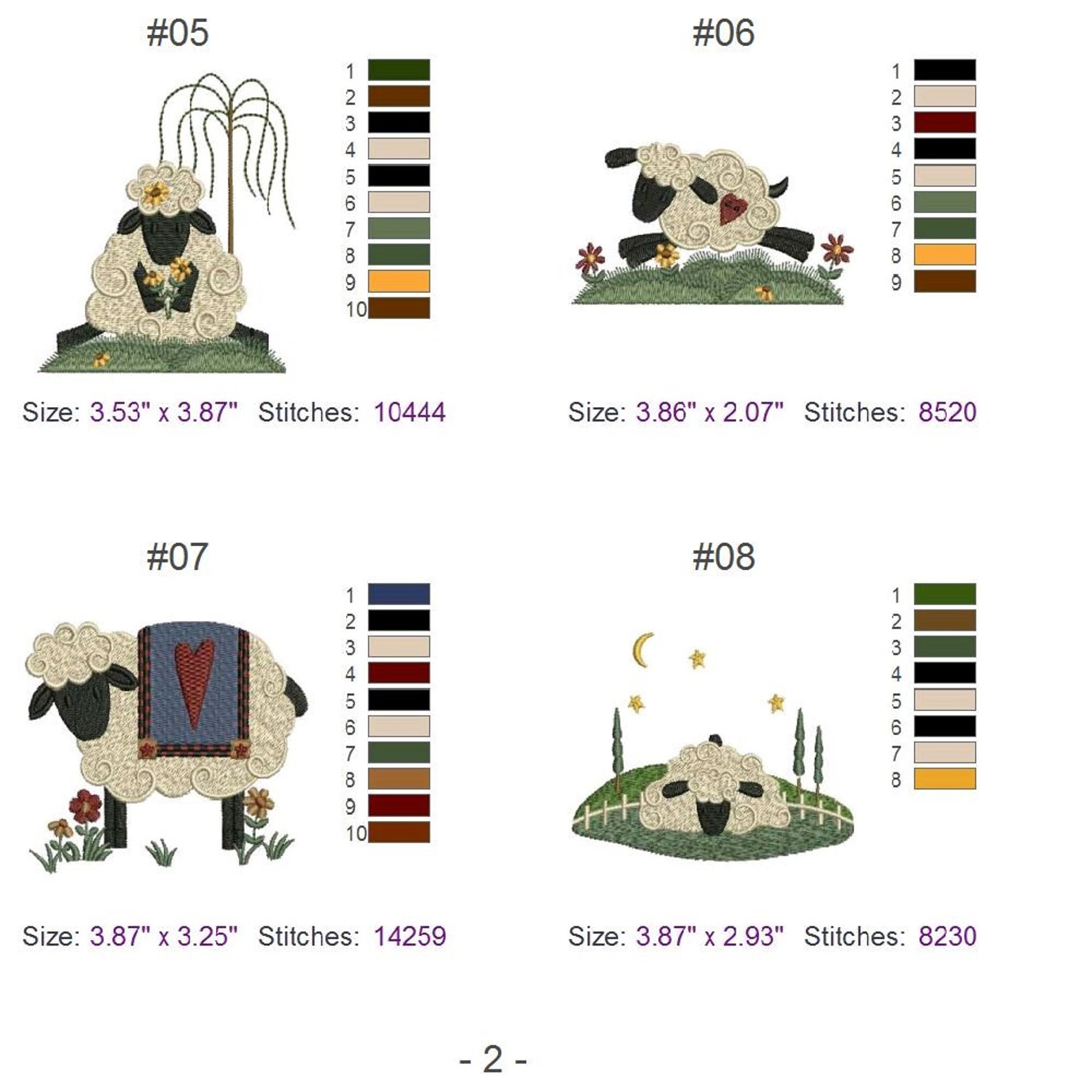 Country Sheep Machine Embroidery Designs Instant Download 4x4 Hoop 10 ...