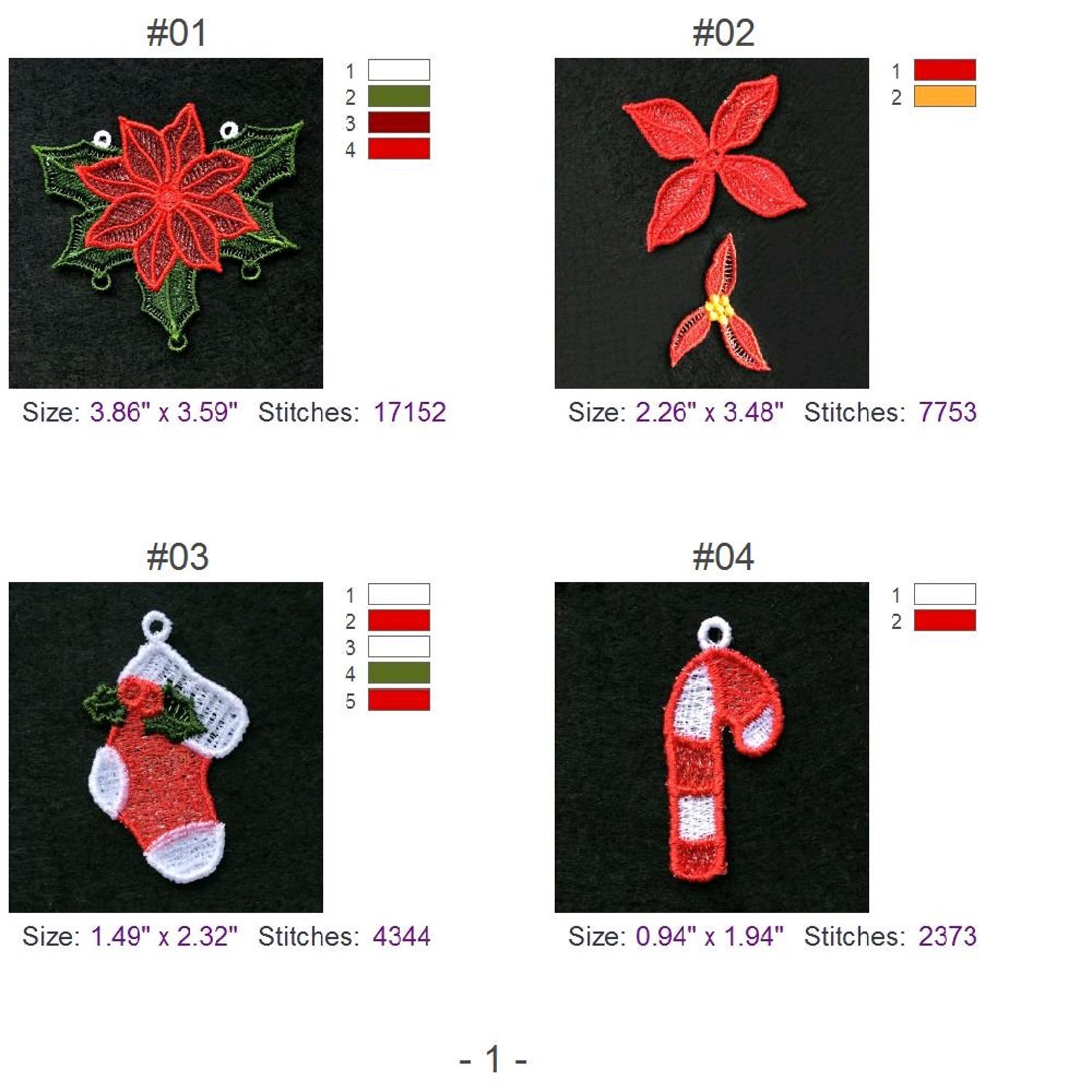FSL Christmas Ornaments Free Standing Lace Machine Embroidery - Etsy