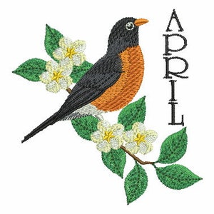 Monthly Birds Machine Embroidery Designs Instant Download 4x4 5x5 Hoop ...