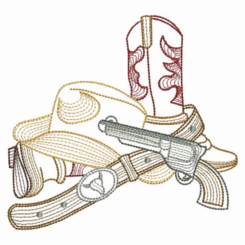 Old West Machine Embroidery Designs Pack Instant Download 4x4 5x5 6x6 ...