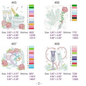 Wedding Day Machine Embroidery Designs Instant Download 4x4 5x5 6x6 ...